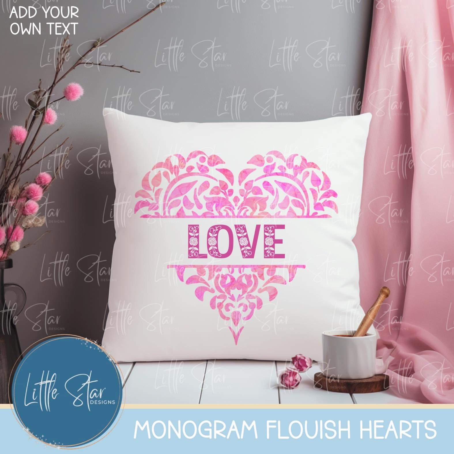 Heart Monograms/ Heart Monogram SVG/ Heart Monogram PNG/ Valentines ...