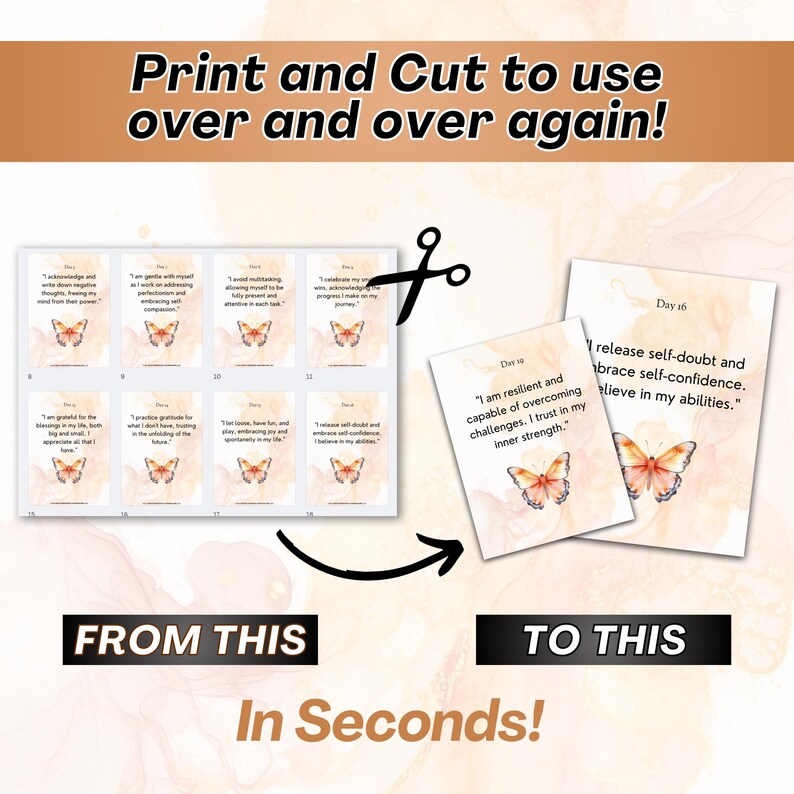 Reframing Negative Thoughts: Done-for-you Affirmation Cards for ...