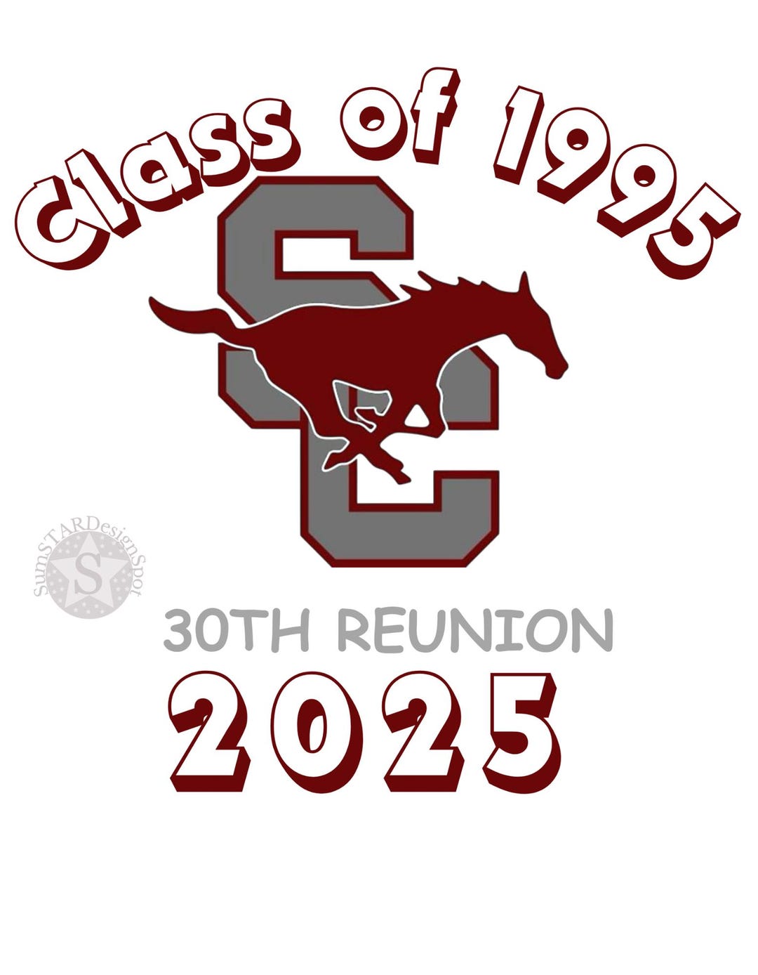 Class of 1995/30th Reunion Updated Logo Salina Central - Etsy