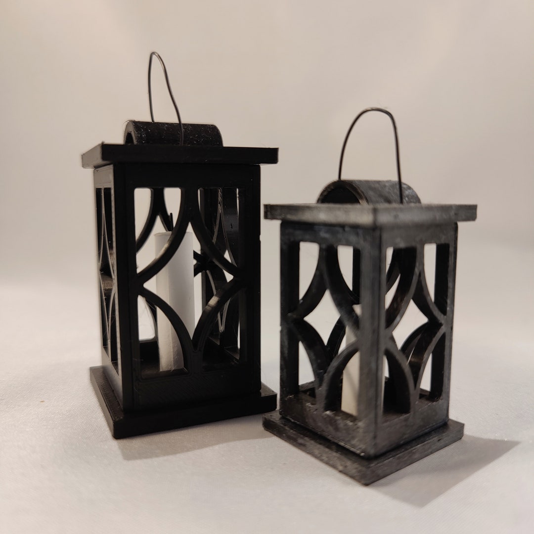 Miniature Lantern DIY Kit in Two Sizes for Dollhouses and 1/6 Scale ...