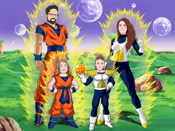 Custom Anime Portrait Anime Couple Portrait Anime Family - Etsy