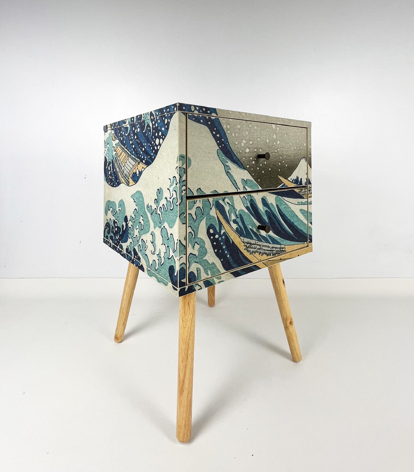 Retro Bedside Cabinet Upcycled Night Stand Modern Bedroom - Etsy