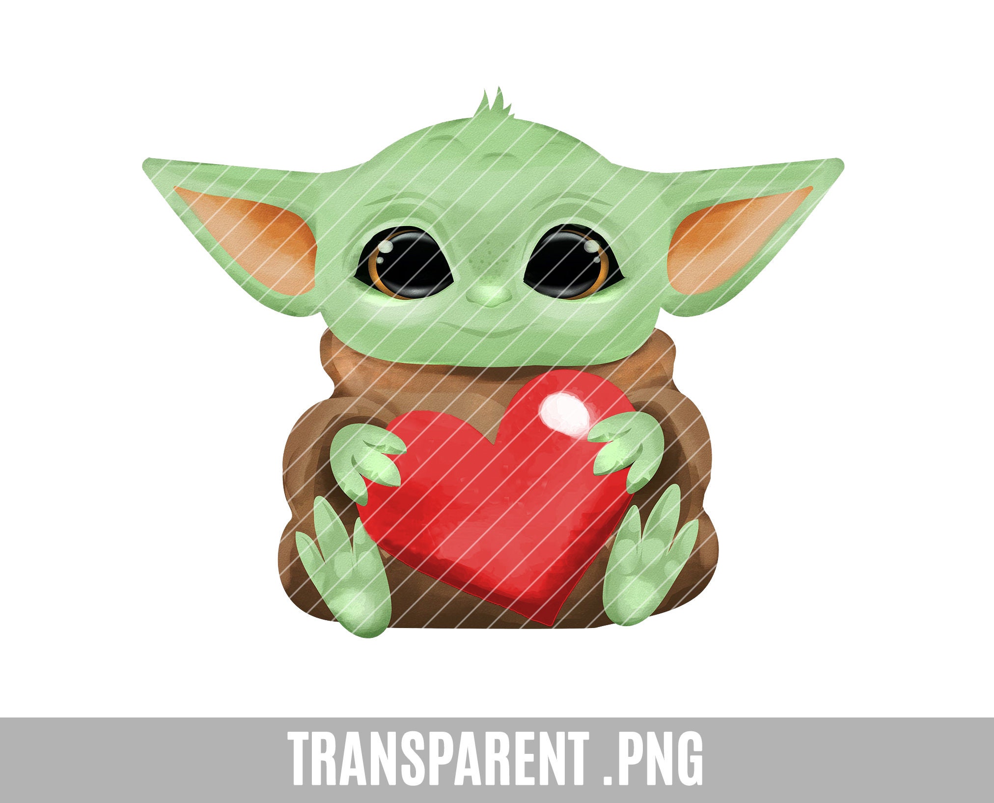 Baby Yoda Clip Art, Transparent Png, Clipart, Valentine Baby Yoda ...