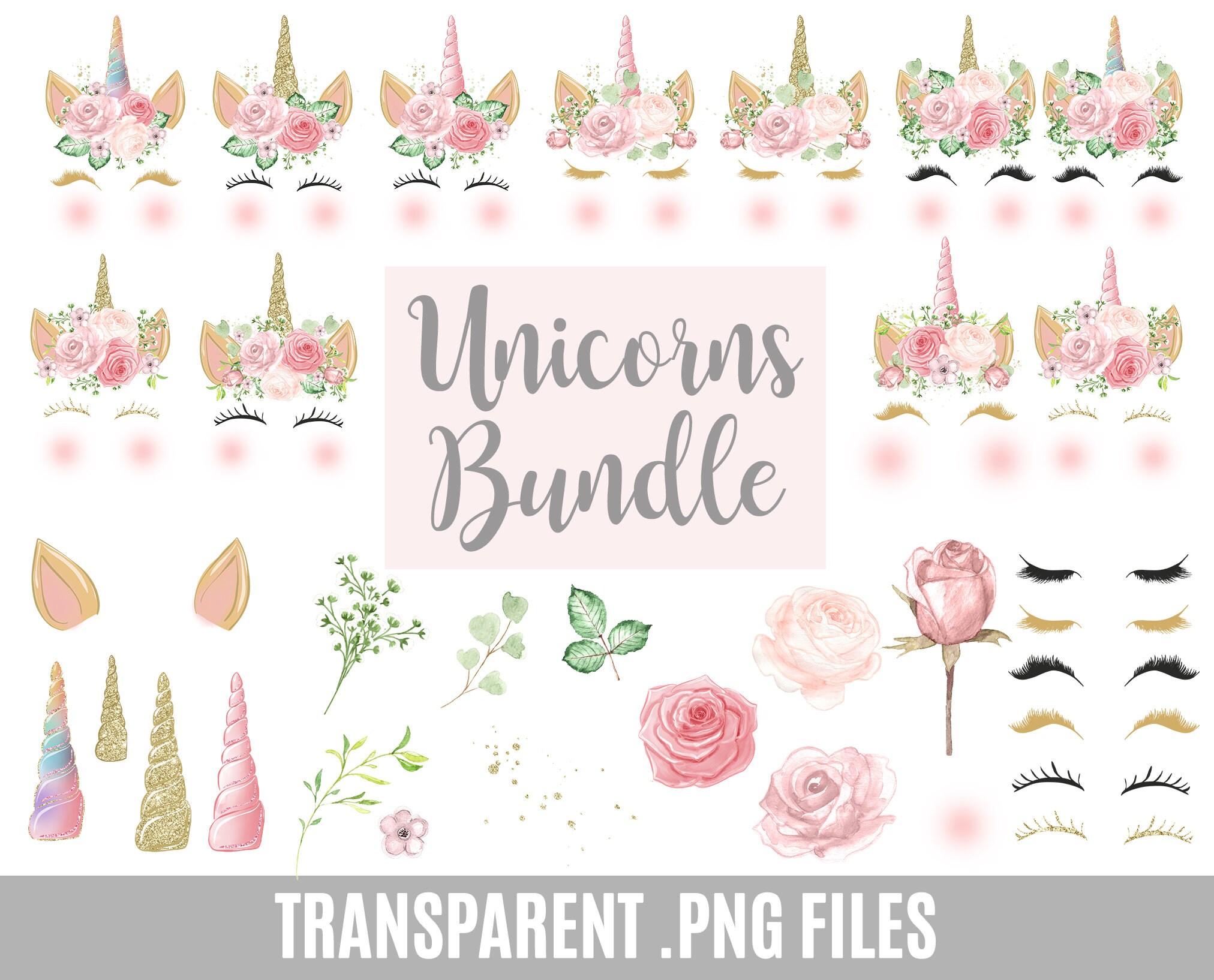 Pretty Unicorn Clipart Cute Unicorn Clip Art Rainbow - Etsy Canada