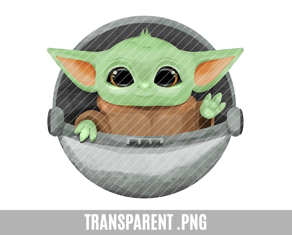 Baby Yoda Clip Art Transparent Png Baby Yoda Cute Alien | Etsy