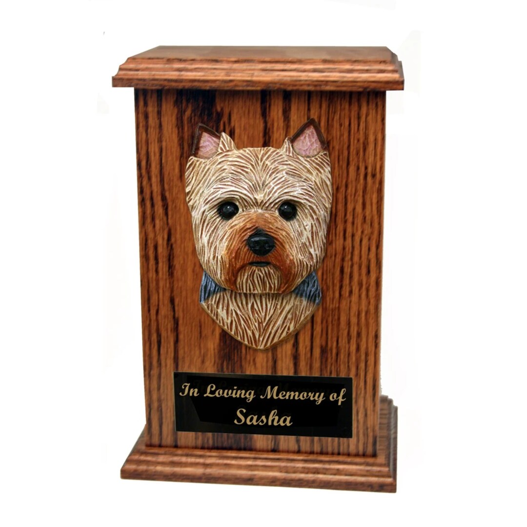 Yorkshire Terrier Dog Urn - Dog Memorial Keepsake - Memorial Box ...