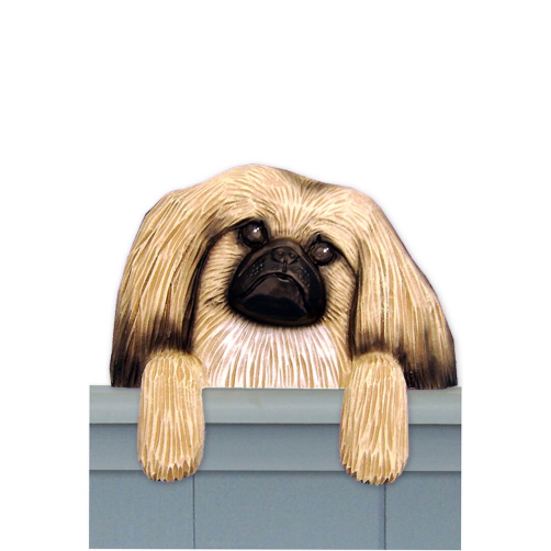 Wood Carved Pekingese Dog Custom Dog Sign, Pekingese Gift, Pekingese ...