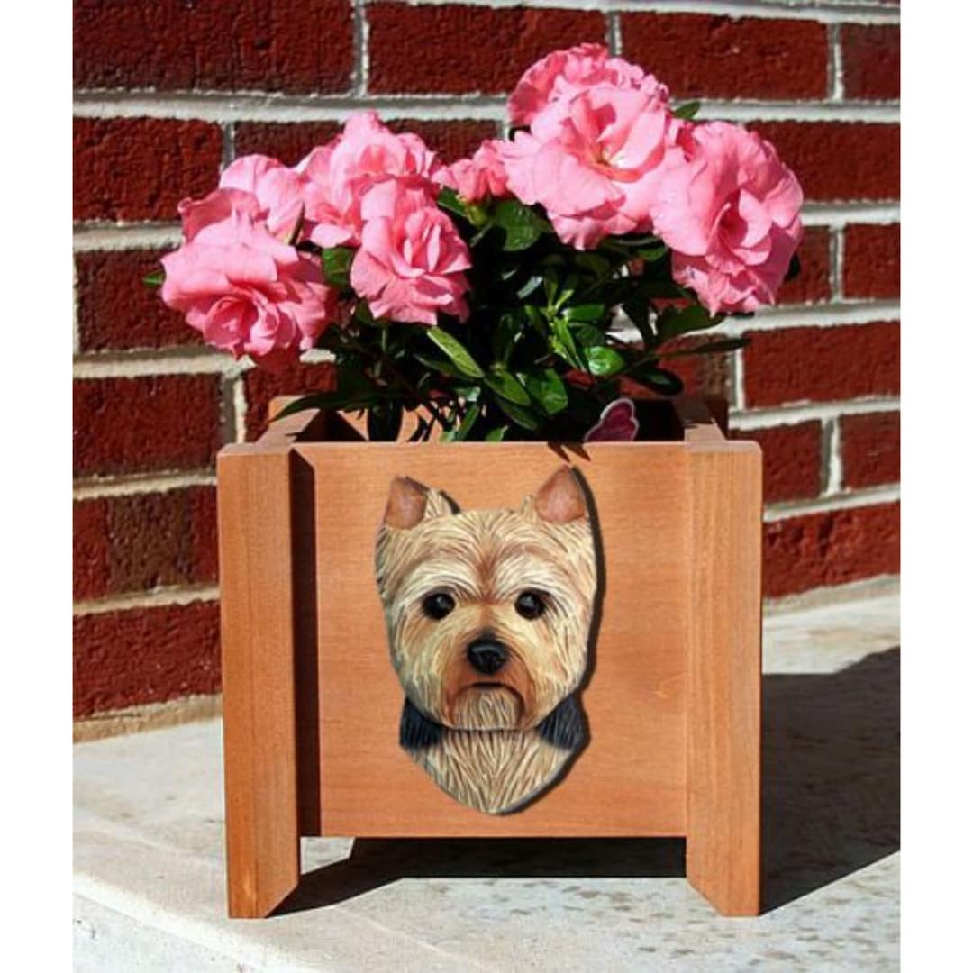 Handmade Yorkshire Terrier Dog Planter Box, Yorkie Dog Gift, Planter ...
