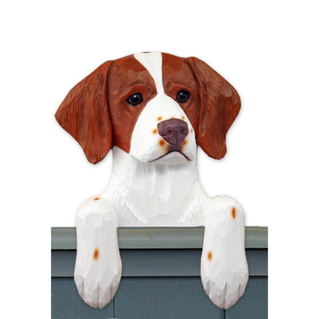 Wood Carved Brittany Door Topper, Brittany Gift, Brittany Memorial Gift ...