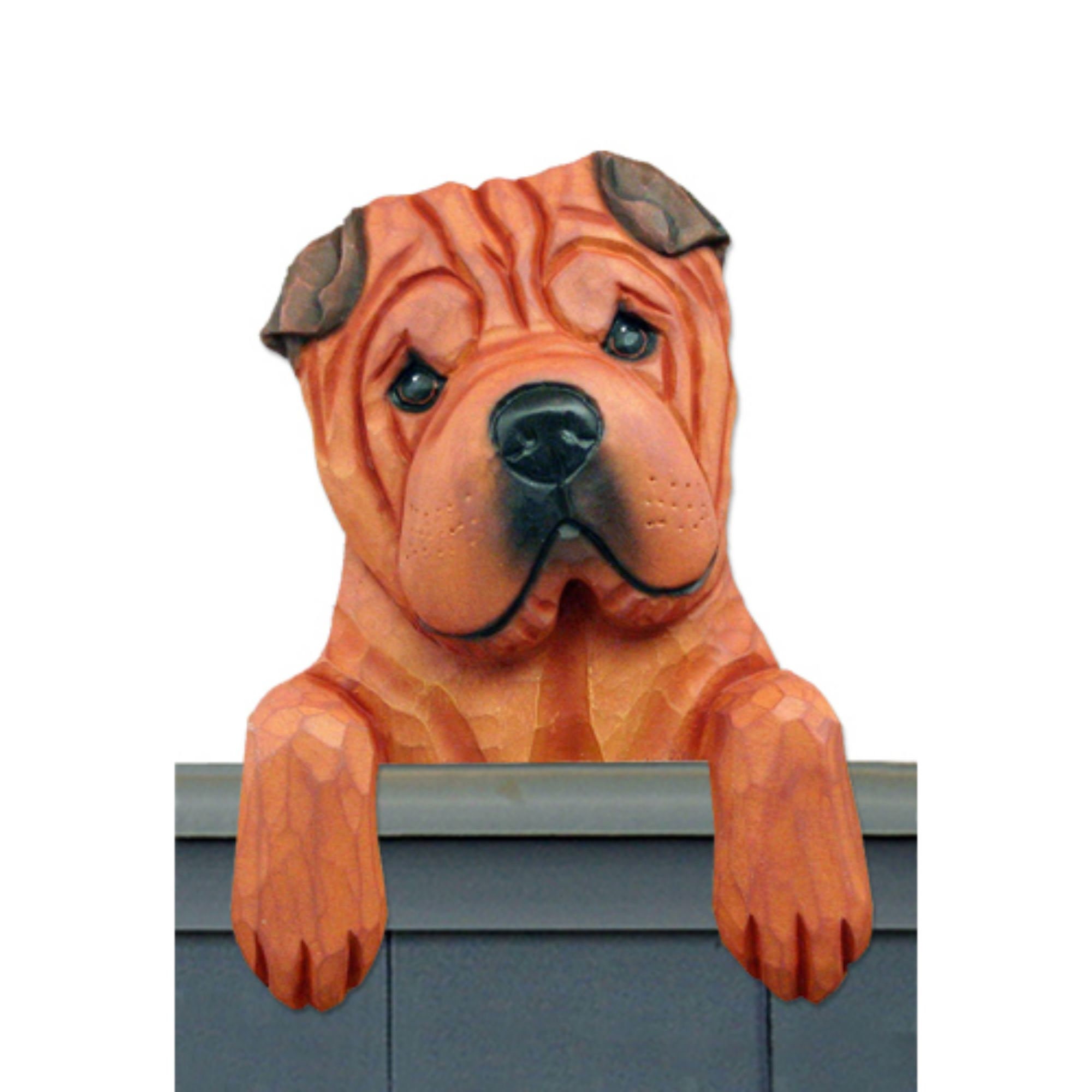 Wood Carved Shar Pei Dog Custom Dog Sign, Shar Pei Gift, Shar Pei ...