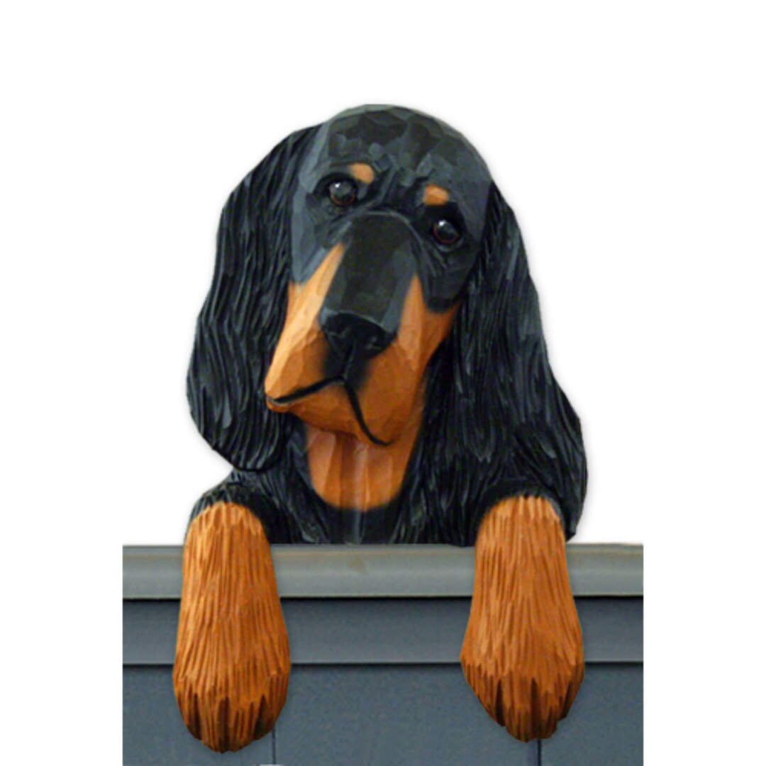Wood Carved Gordon Setter Dog Door Topper, Gordon Setter Dog Gift ...