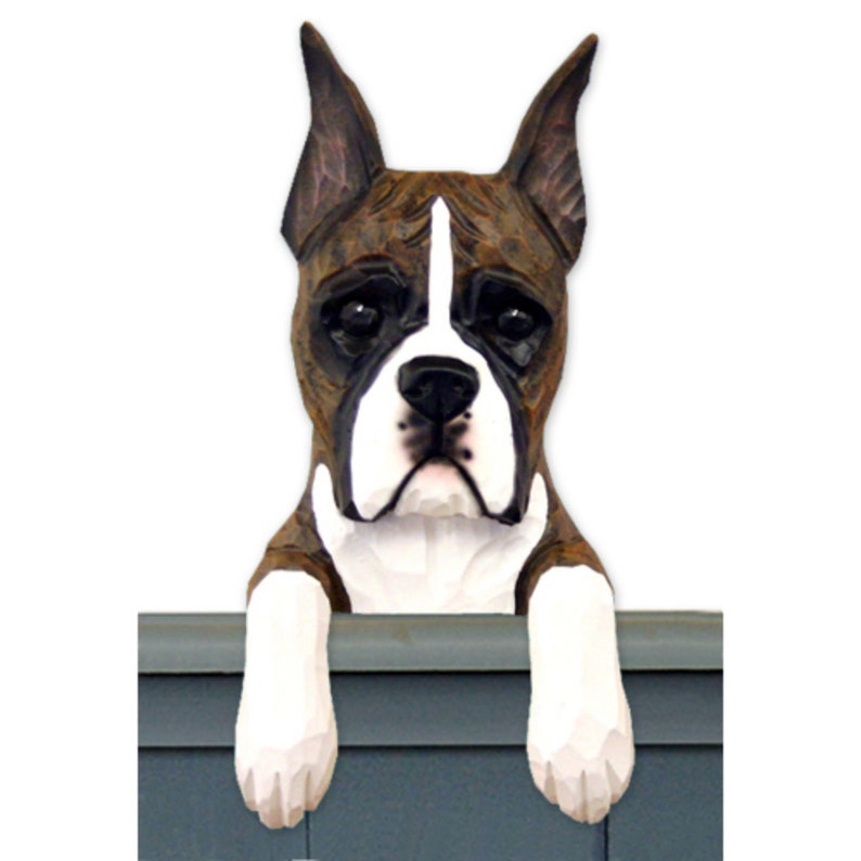 Wood Carved Boxer Door Topper, Boxer Gift, Boxer Memorial Gift, Boxer ...