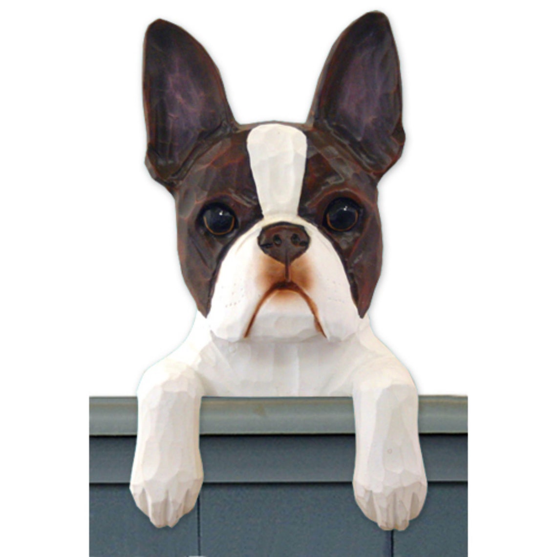 Wood Carved Boston Terrier Door Topper Boston Terrier - Etsy