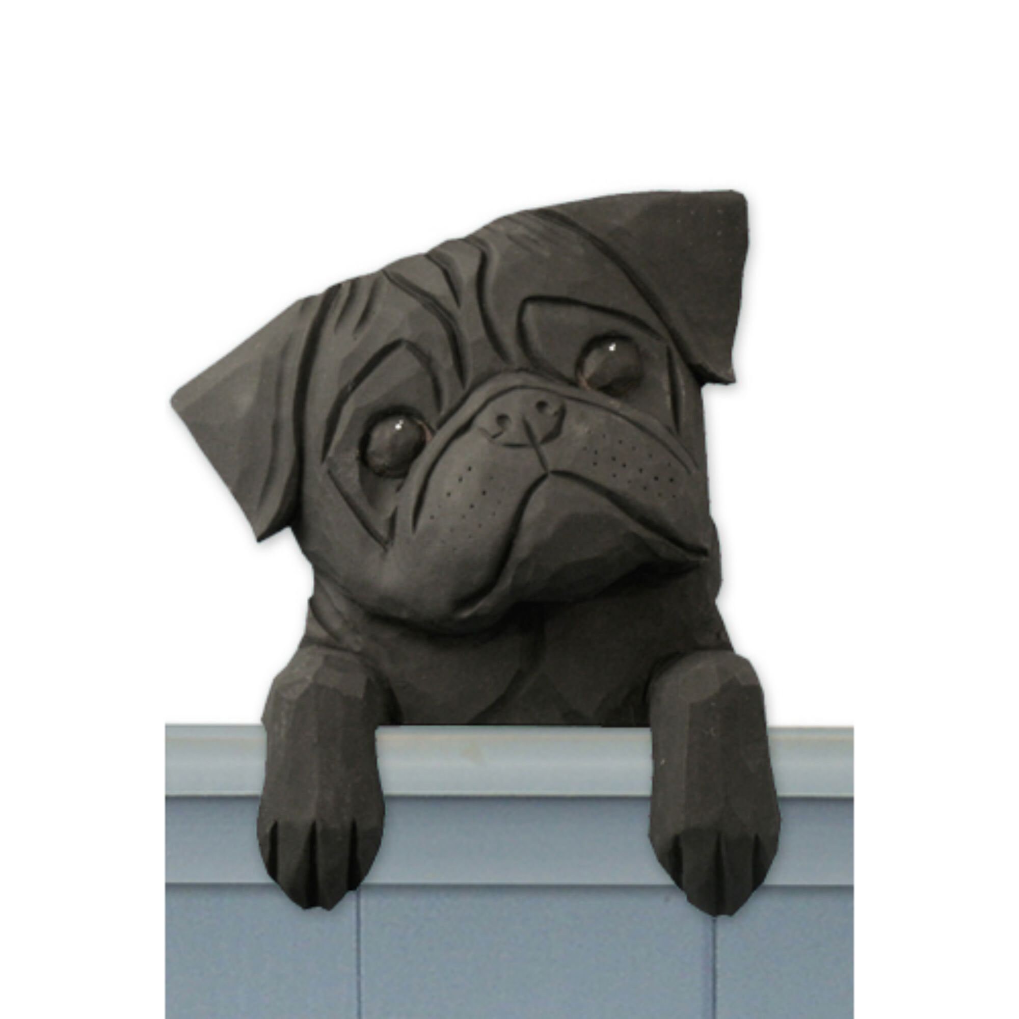 Wood Carved Pug Dog Custom Dog Sign, Pug Dog Gift, Pug Dog Memorial ...