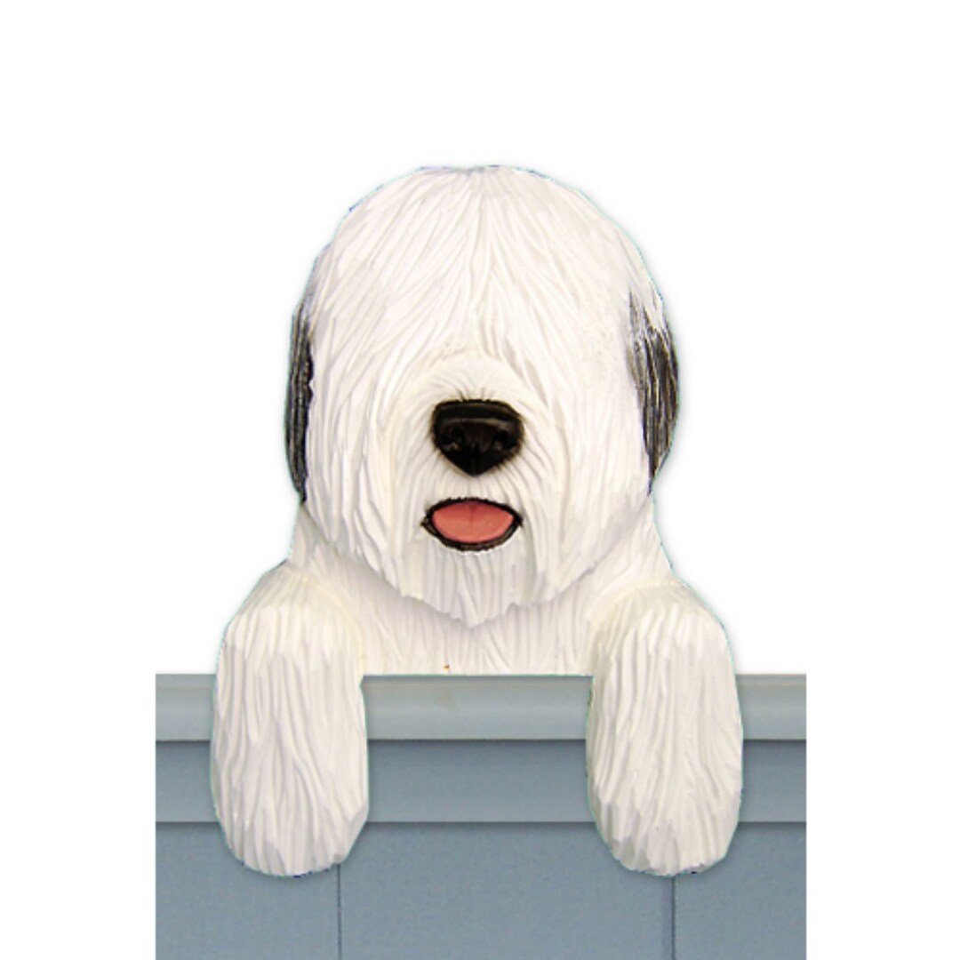 Wood Carved Old English Sheepdog Custom Dog Sign, Memory Gift for Loss ...