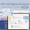 12 Tab Hyperlinked Digital Notebook Dot, Grid, Blank, Lined, Cornell ...