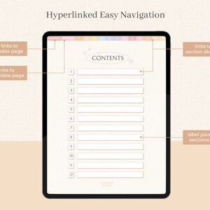12-tab Hyperlinked Digital Notebook: Dot Grid Lined Paper (PDF) - Etsy