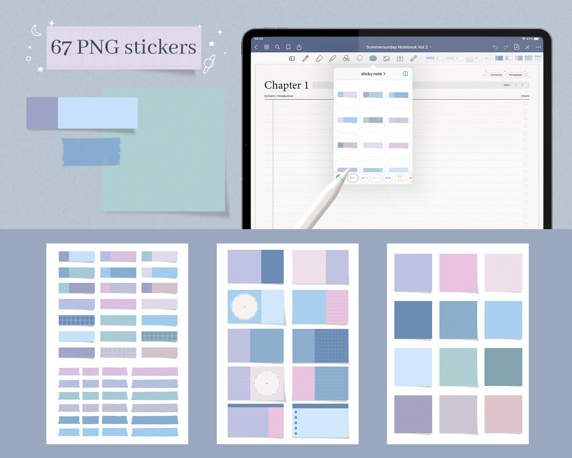 100 Tab Hyperlinked Digital Notebook Landscape dot Grid - Etsy