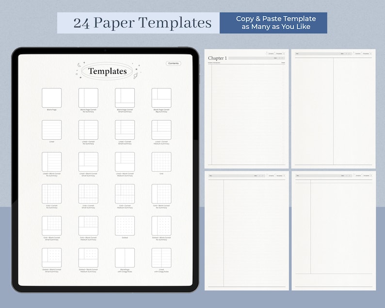 100-tab Hyperlinked Digital Notebook: Portrait Planner for Goodnotes ...