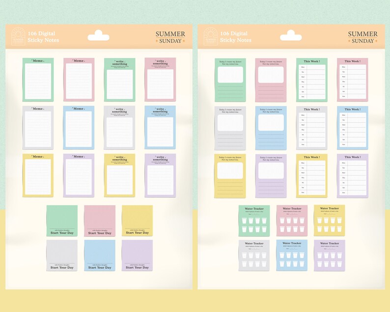 126 Digital Sticky Notes for Goodnotes and Notability - Precropped ...