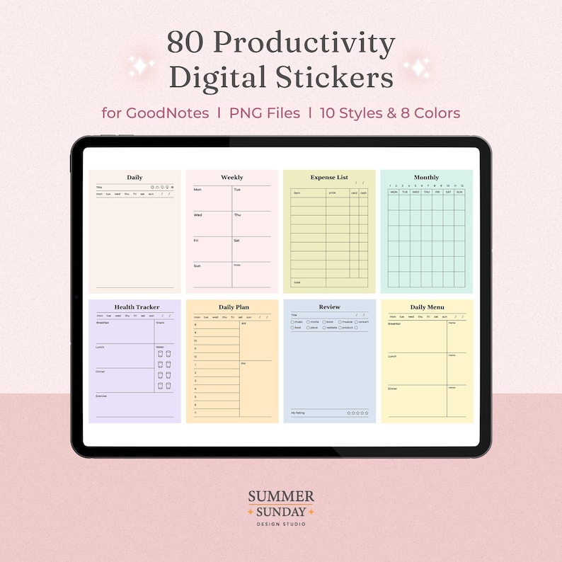 80 Digital Memo Pads for Goodnotes, Notability, Noteshelf, Ipad, Tablet ...