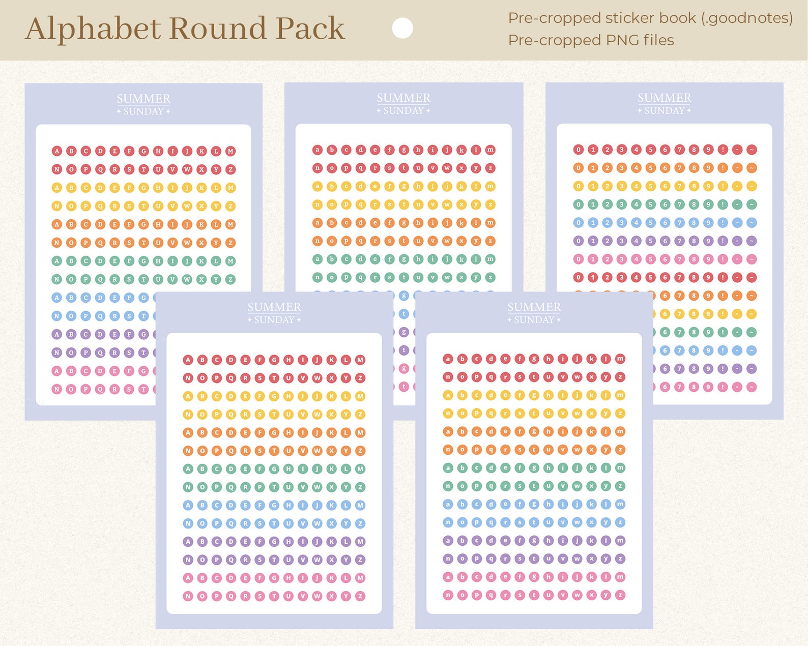 Digital Alphabet Stickers PNG Pre-cropped for Goodnotes - Etsy