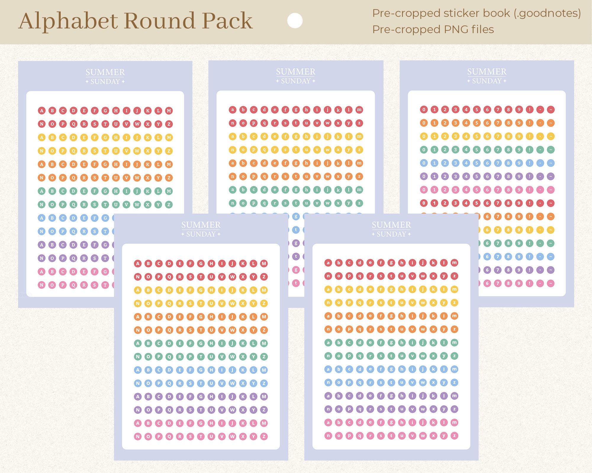 Digital Alphabet Stickers PNG Pre-cropped for Goodnotes - Etsy