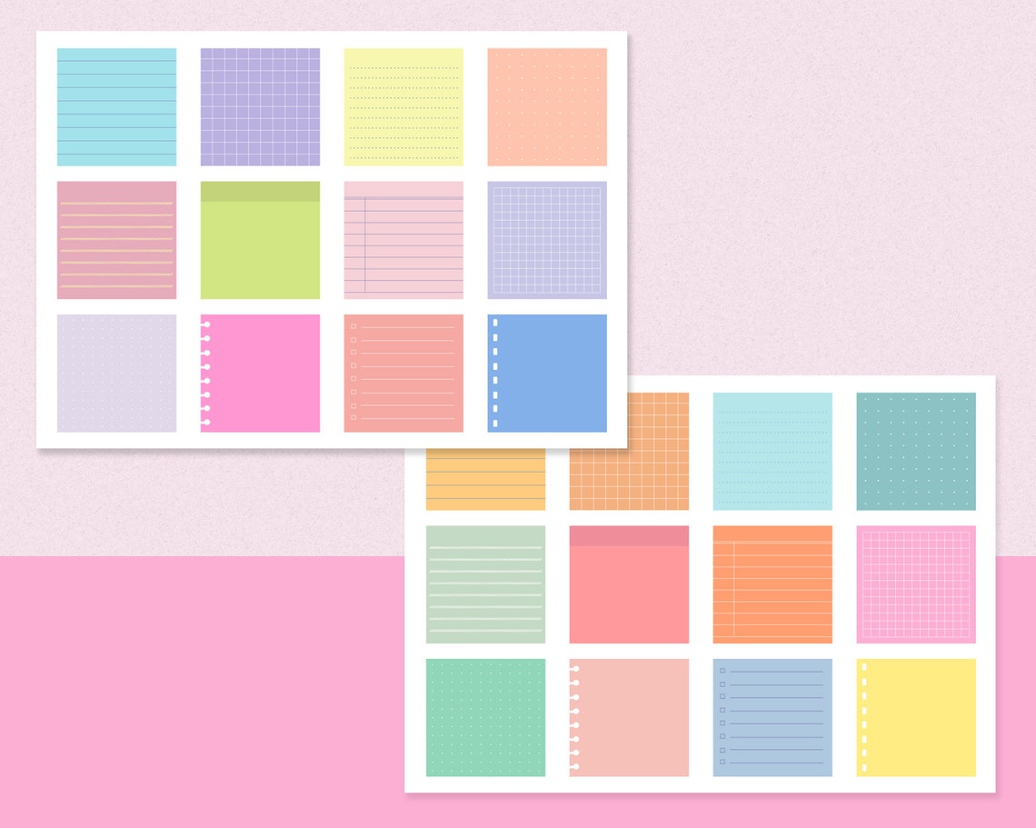 92 Digital Sticky Notes colorful Theme for Goodnotes | Etsy