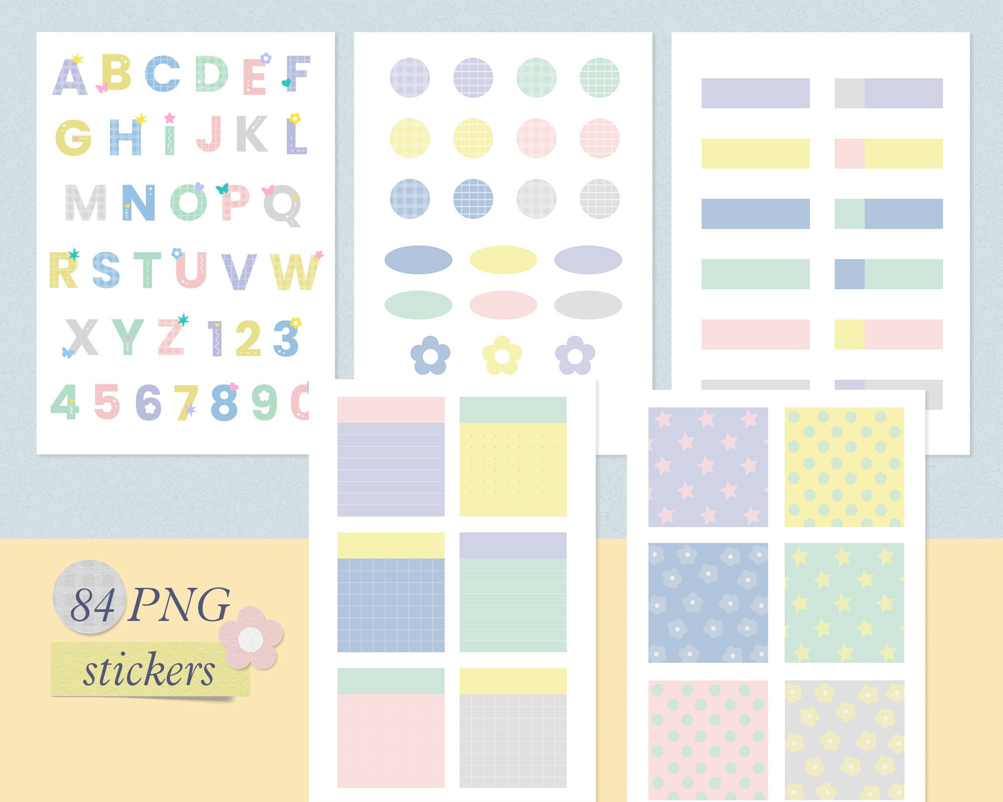 24 Tab Hyperlinked Pastel Digital Notebook for Goodnotes, Notability ...