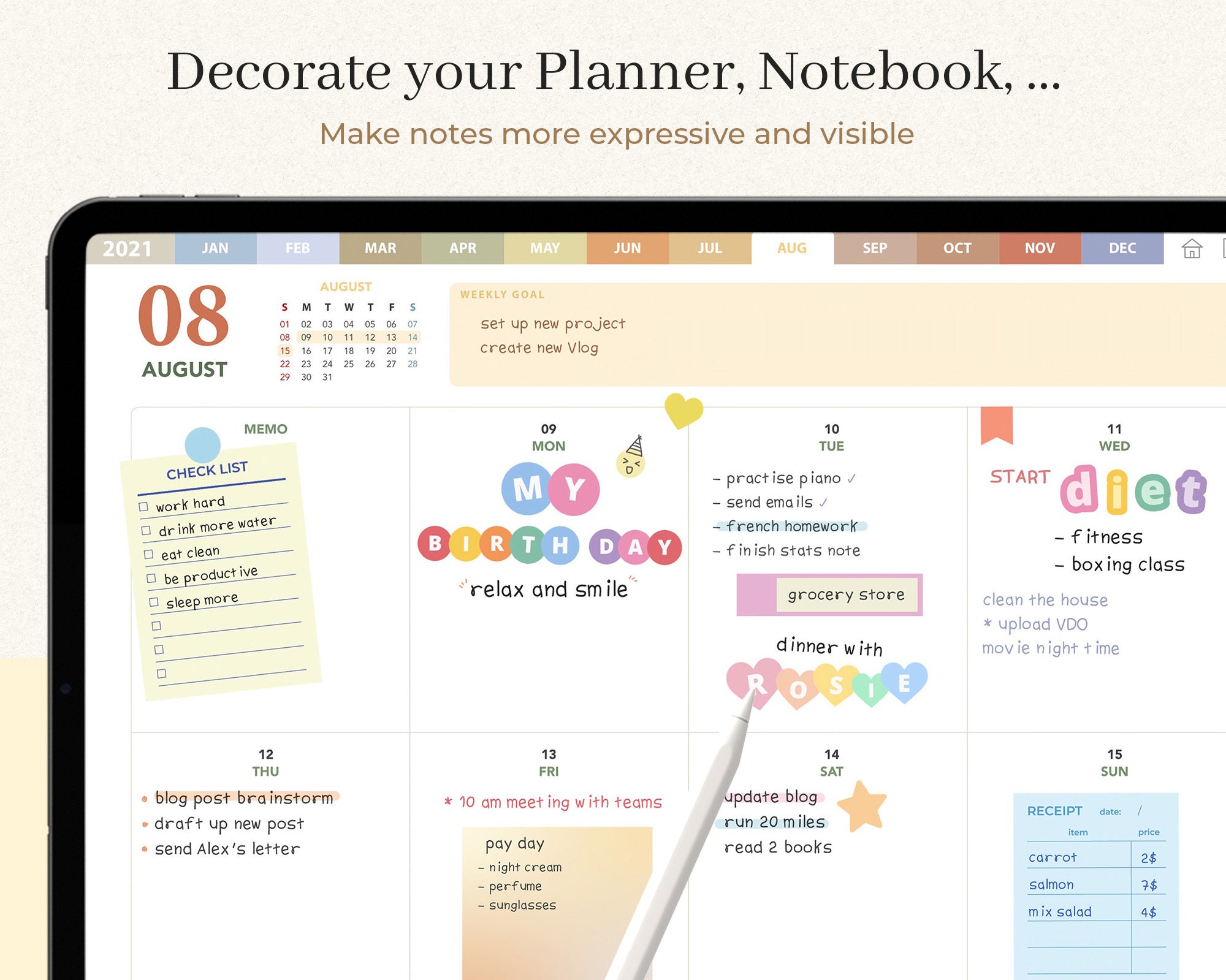 Digital Alphabet Stickers PNG Pre-cropped for Goodnotes - Etsy