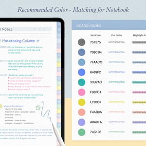 24 Tab Hyperlinked Pastel Digital Notebook for Goodnotes, Notability ...