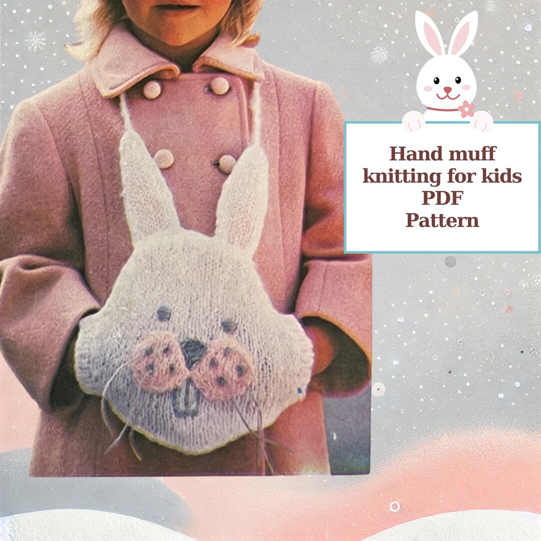 Bunny Hand Muff Bunny Gift, Hand Muff for Kids, Handmade Knitted ...