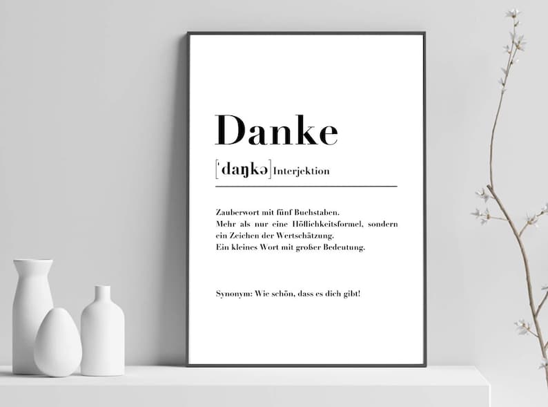 Personalized Poster Thank You Definition, Definition Poster, Gift to ...