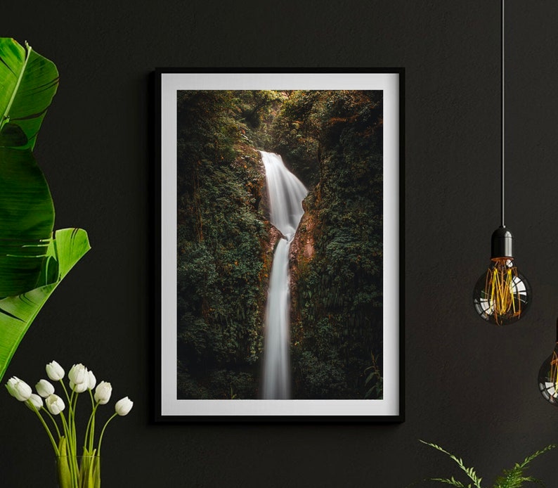Poster Waterfall, Digital Download Print Mural Nature Picture Nature ...