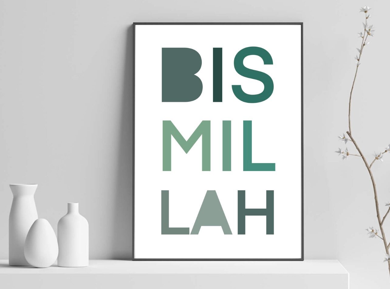 Poster Bismillah Islamic Art Art Islamic Mural Islamic - Etsy