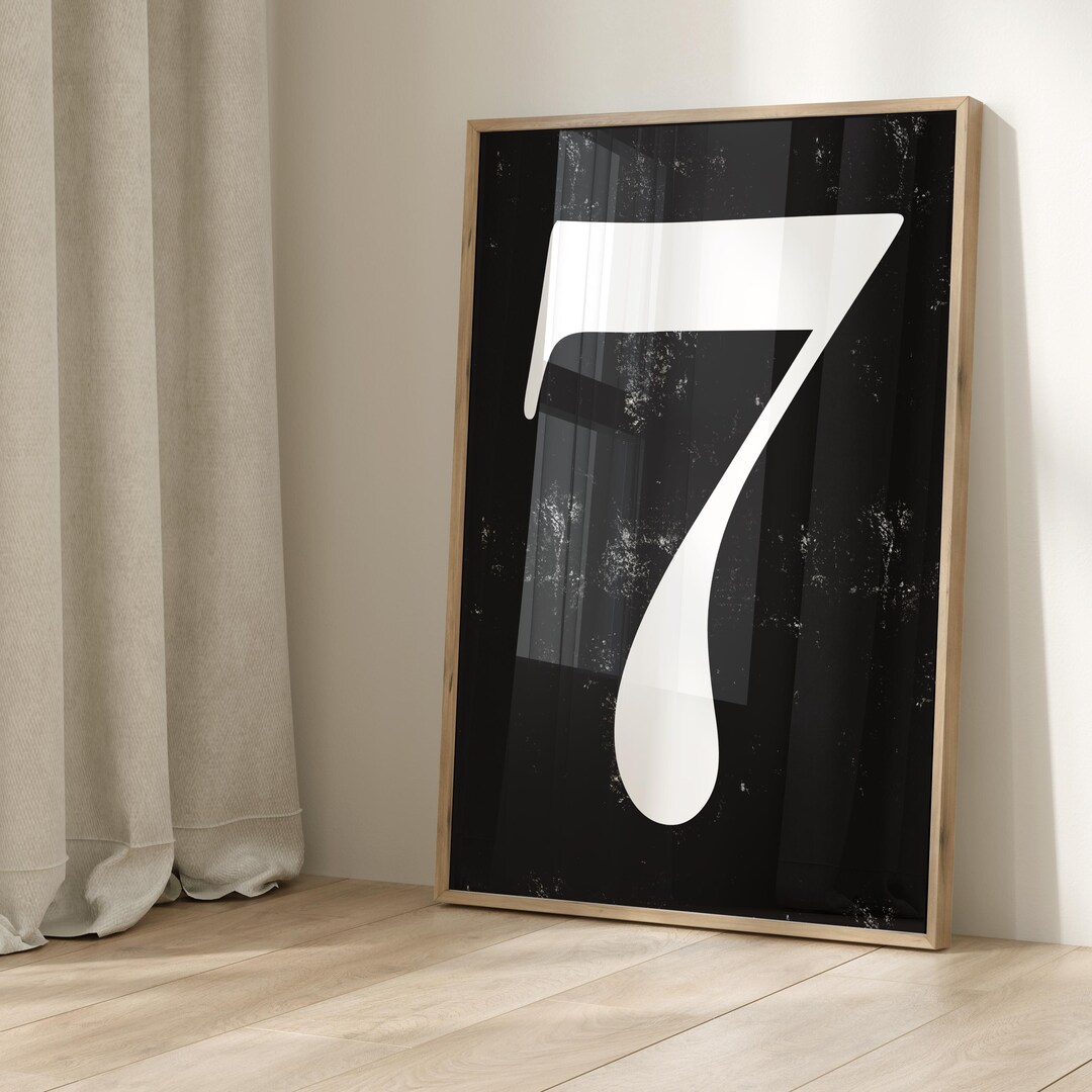 Poster: Numbers, Number Poster - Black and White - Etsy