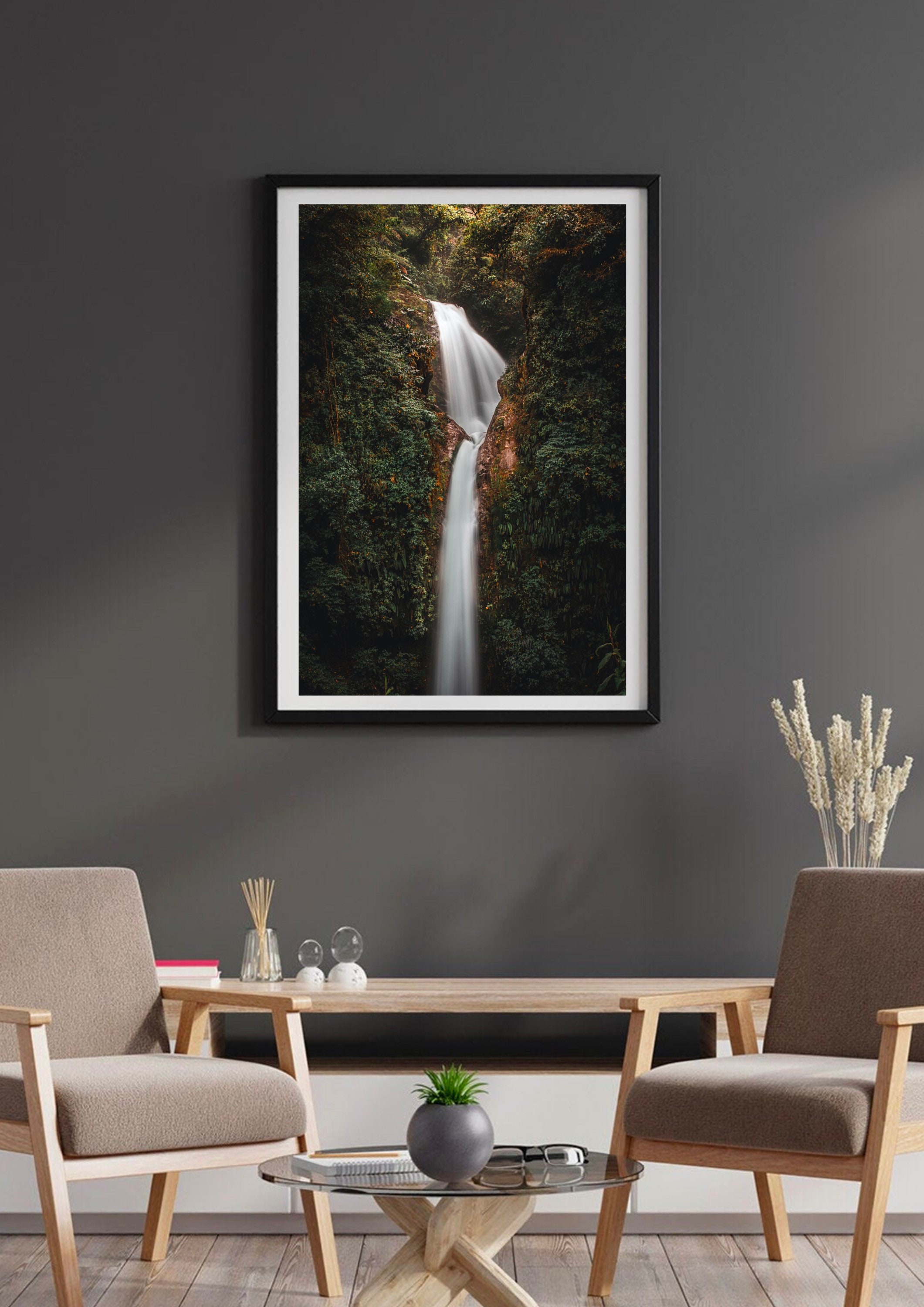 Poster Waterfall, Digital Download Print Mural Nature Picture Nature ...