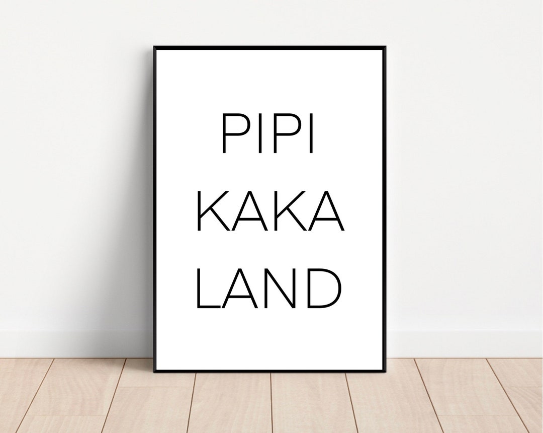 Poster Pipi Kaka Land Black - Etsy