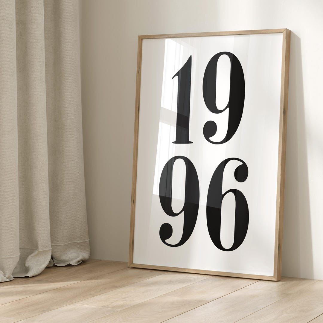 Personalized Poster Vintage Numbers Year, Wedding Year, Birthday ...