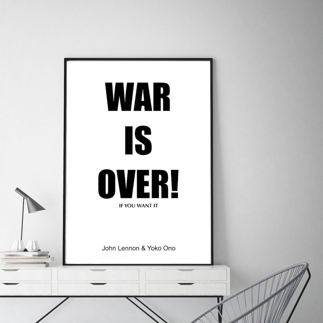 War is Over Poster, Beatle Poster, John & Yoko Song, John Lennon Print ...