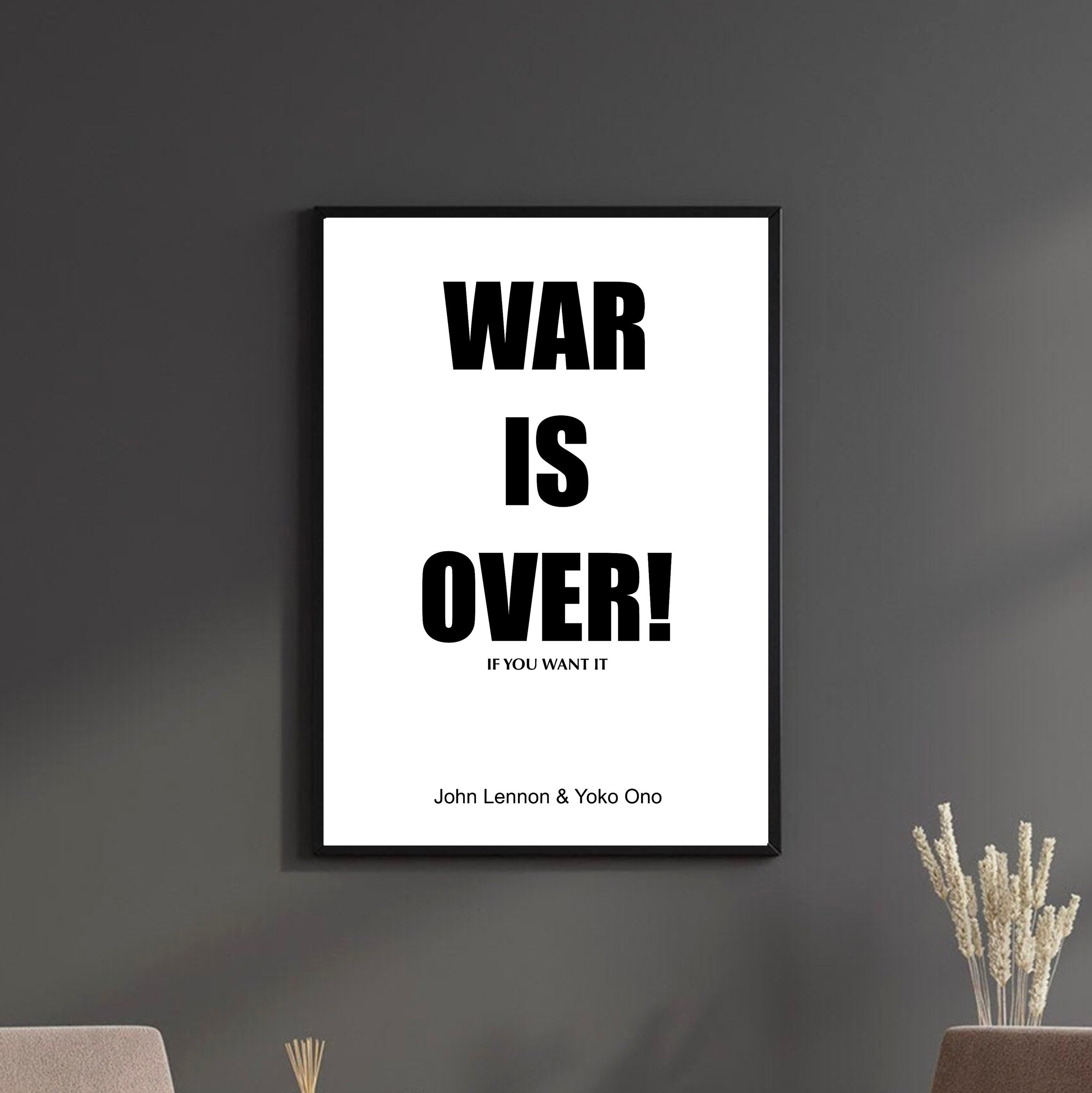 War is Over Poster, Beatle Poster, John & Yoko Song, John Lennon Print ...