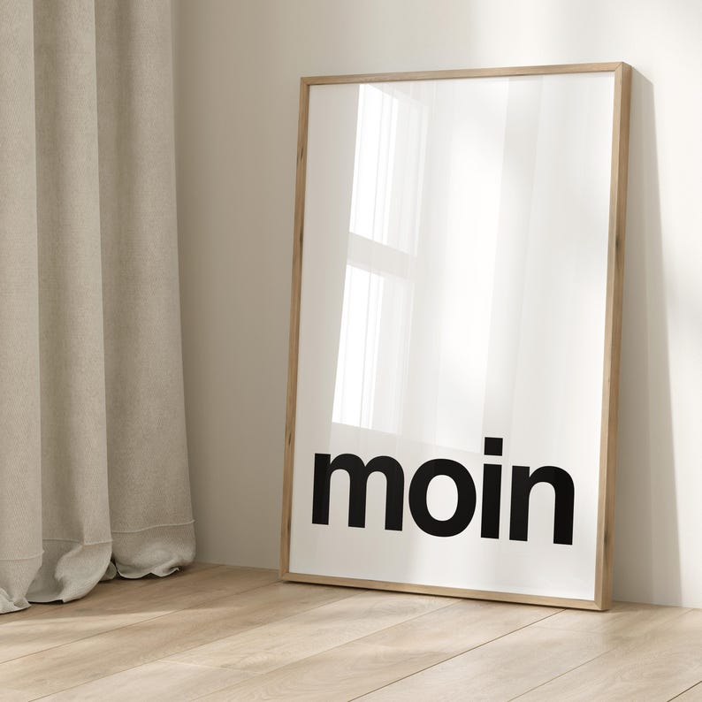 Poster: Moin - Black and White - Etsy