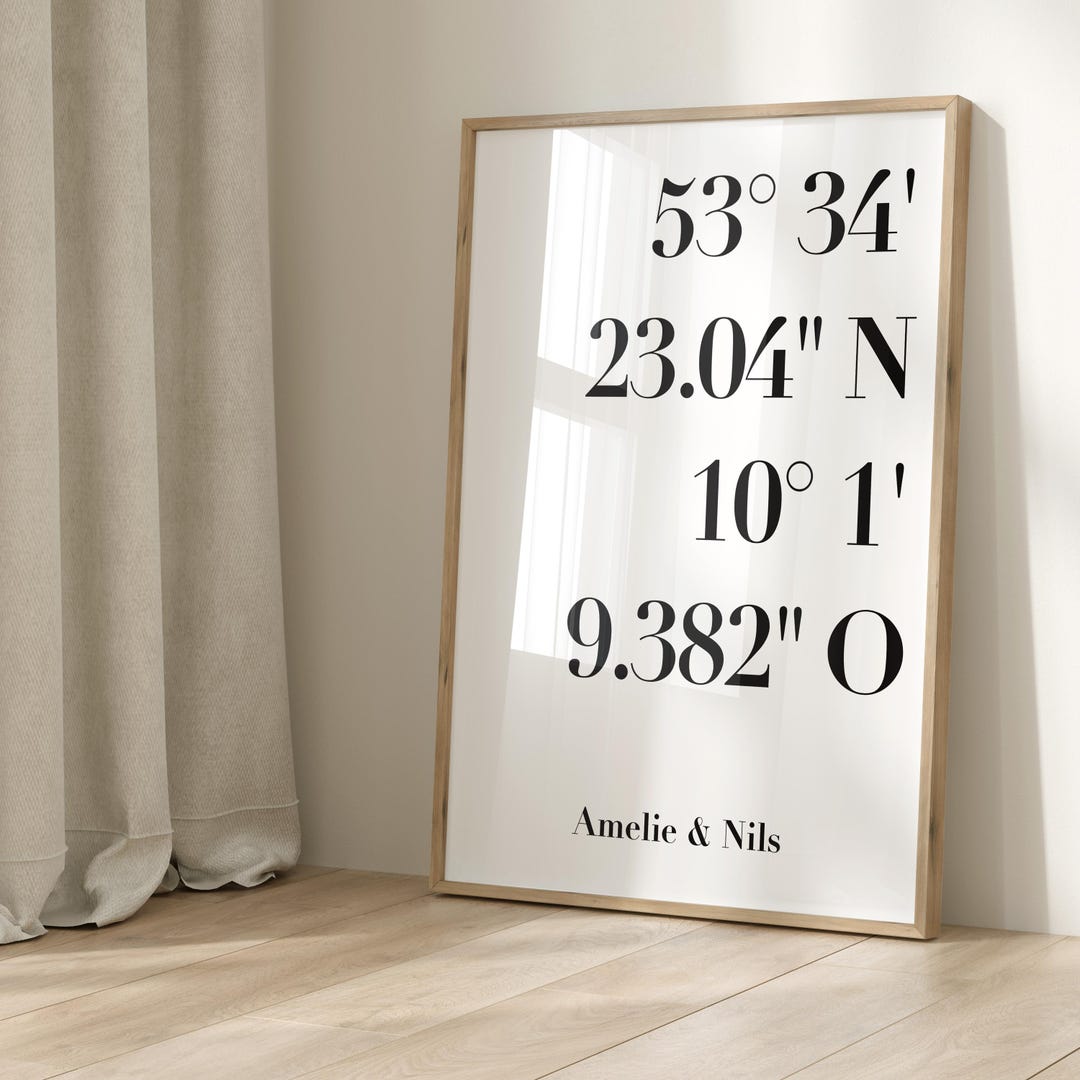 Personalized Poster - Coordinates With Name and Date, Family Poster ...