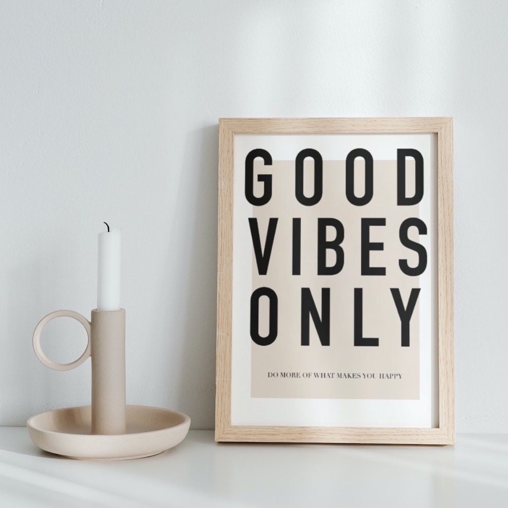 Poster: Good Vibes Only, Blk - Etsy UK