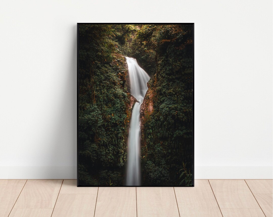 Poster Waterfall, Digital Download Print Mural Nature Picture Nature ...