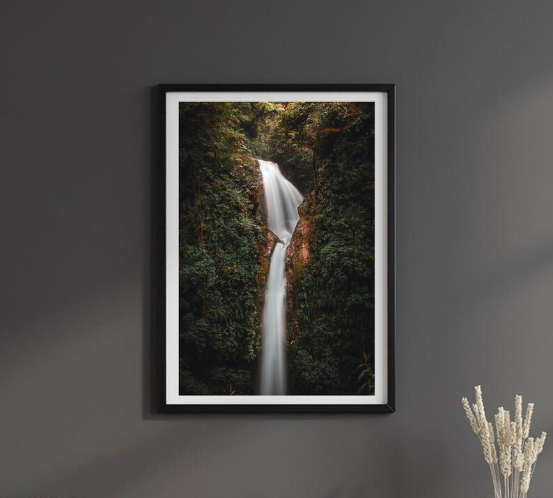 Poster Waterfall, Digital Download Print Mural Nature Picture Nature ...