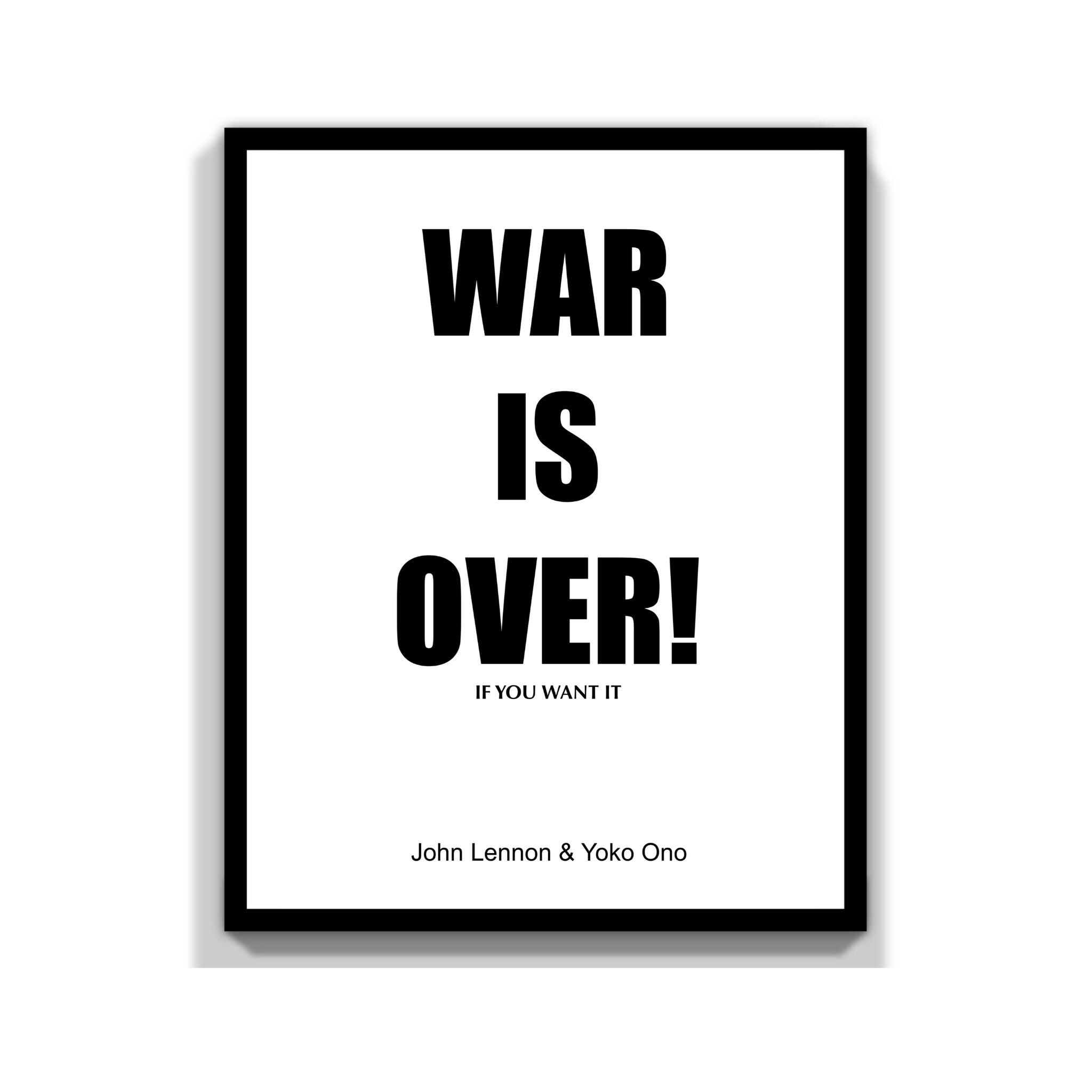 War is Over Poster, Beatle Poster, John & Yoko Song, John Lennon Print ...