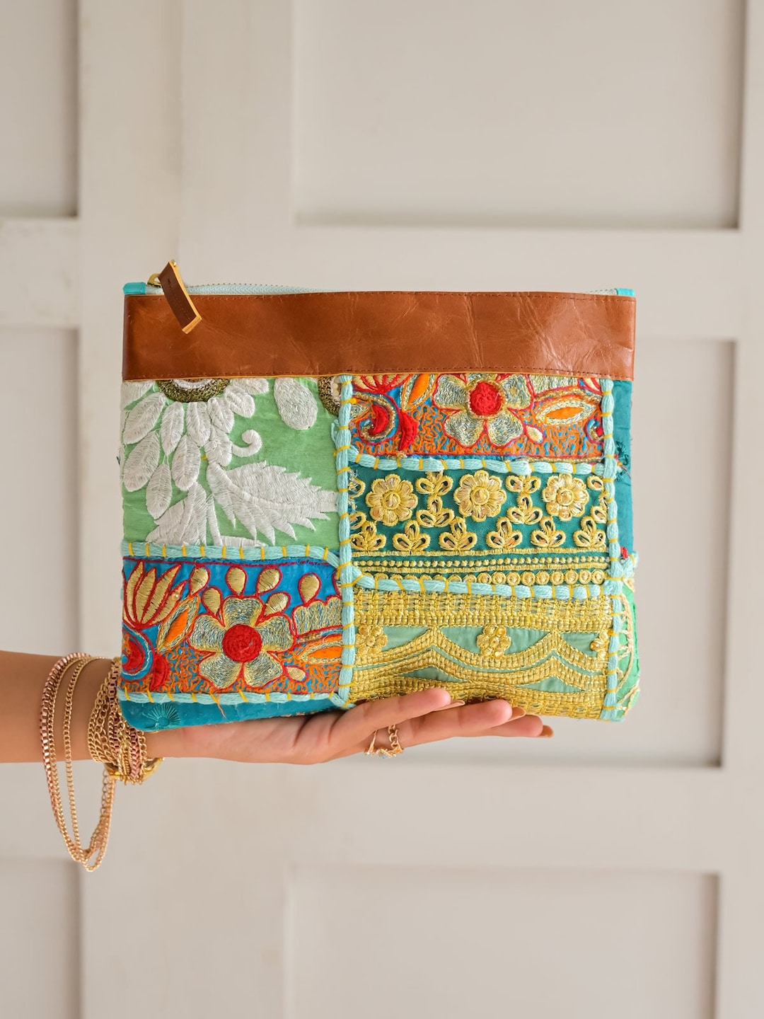 Personalized Hand Embroidered Pouch, Women Wallet Pouch, Makeup Pouch ...