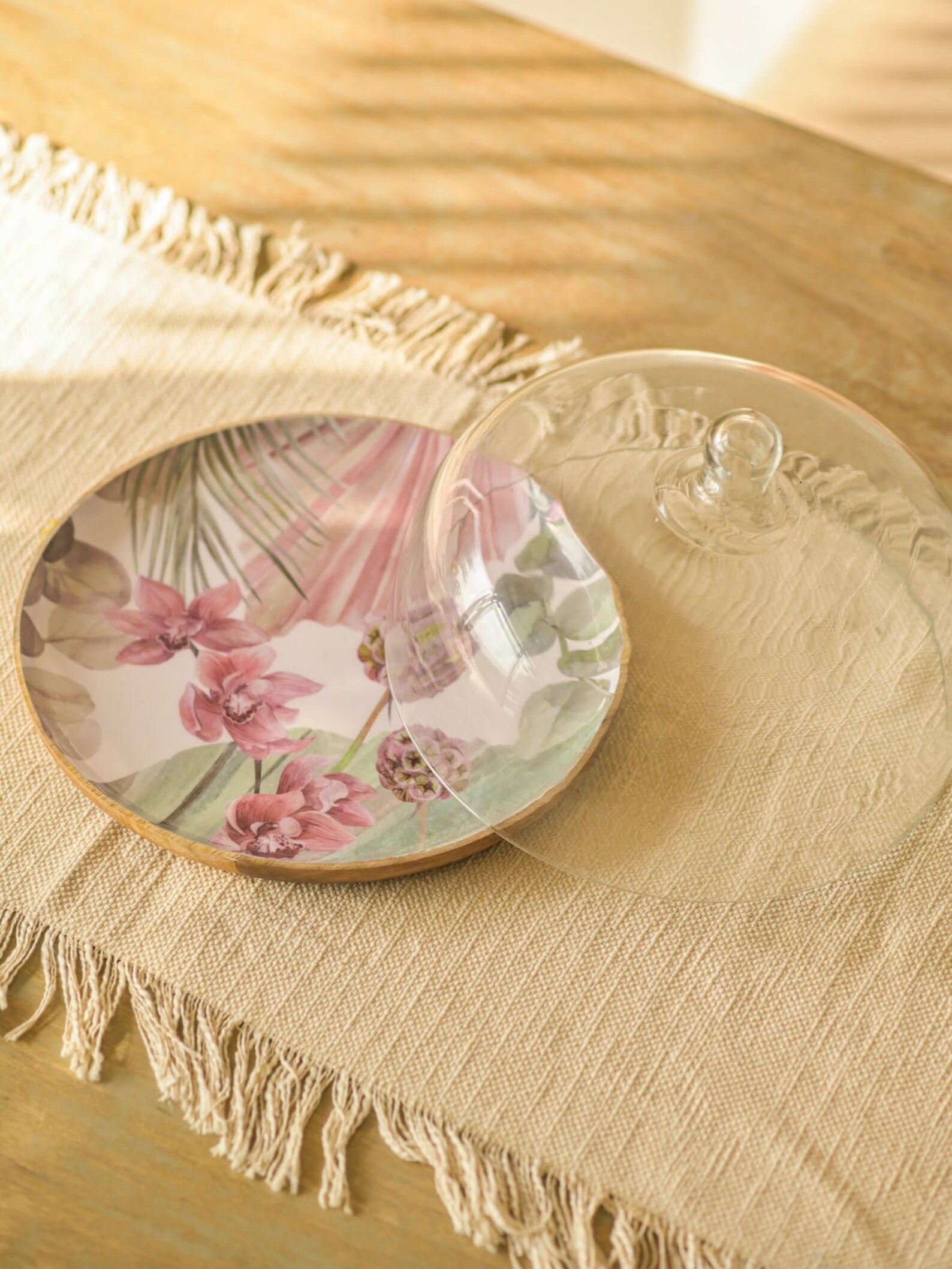 Handmade Wooden Enamel Food Safe, Decorative Dessert Platter, White ...