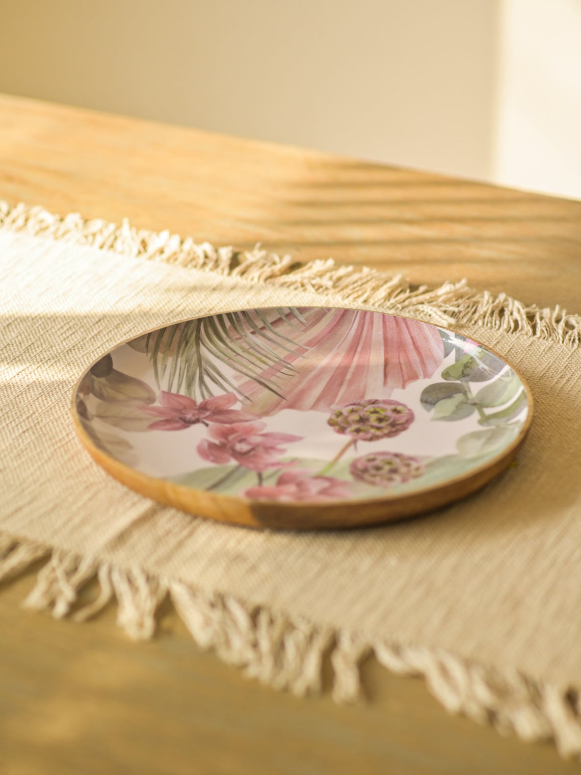 Handmade Wooden Enamel Food Safe, Decorative Dessert Platter, White ...